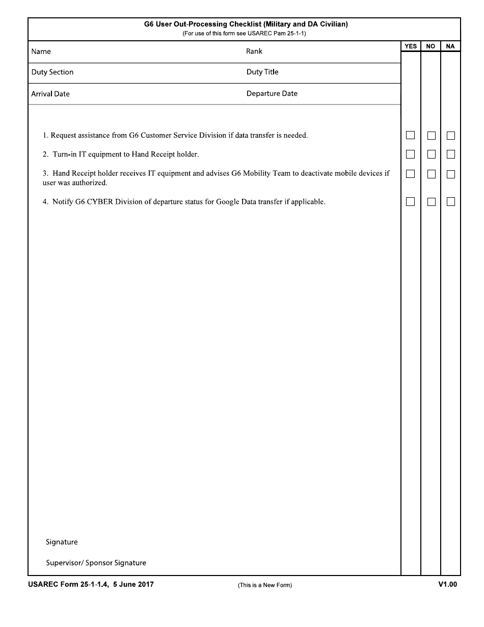 USAREC Form 25-1-1.4 - Fill Out, Sign Online and Download Fillable PDF ...