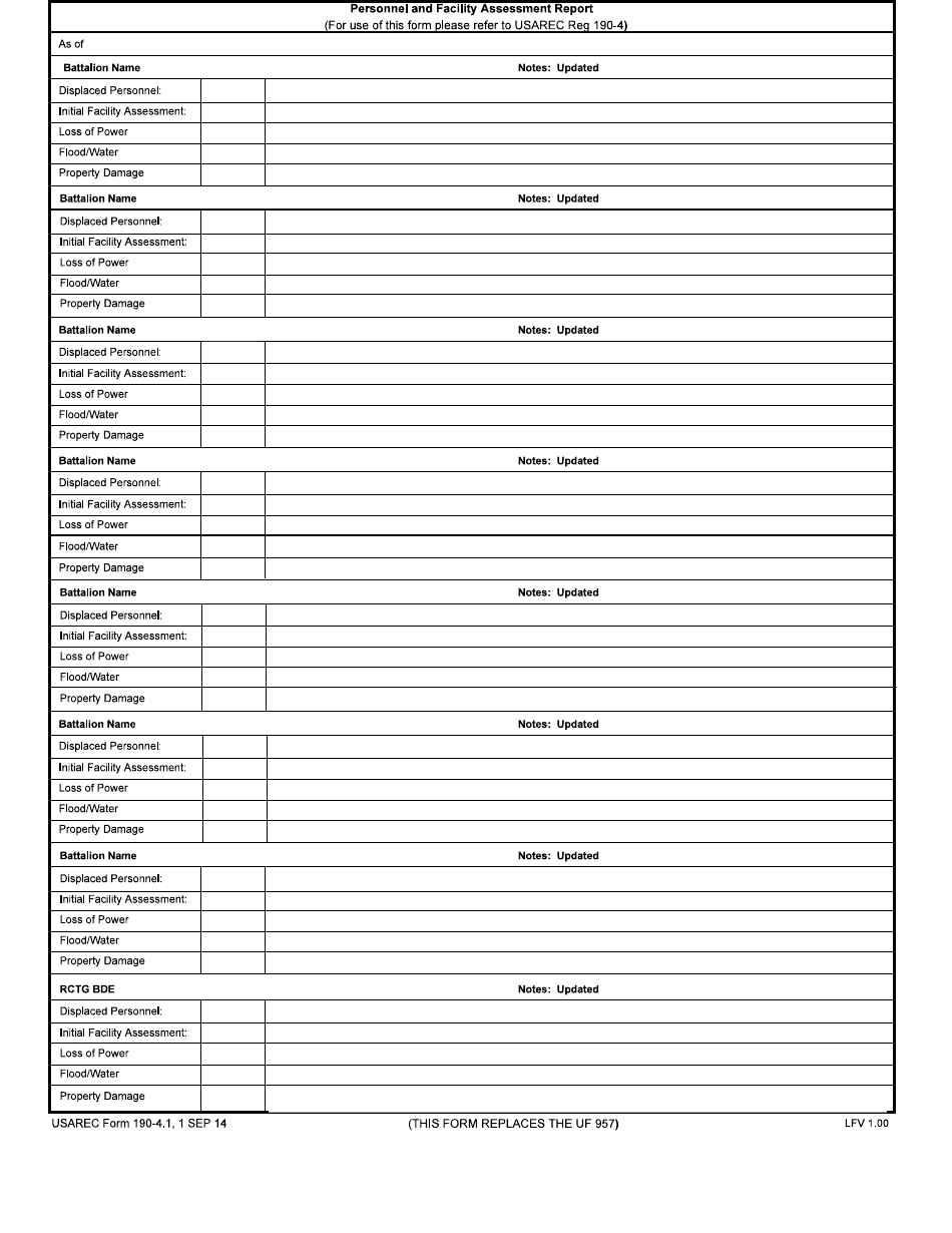 USAREC Form 190-4.1 - Fill Out, Sign Online and Download Fillable PDF ...