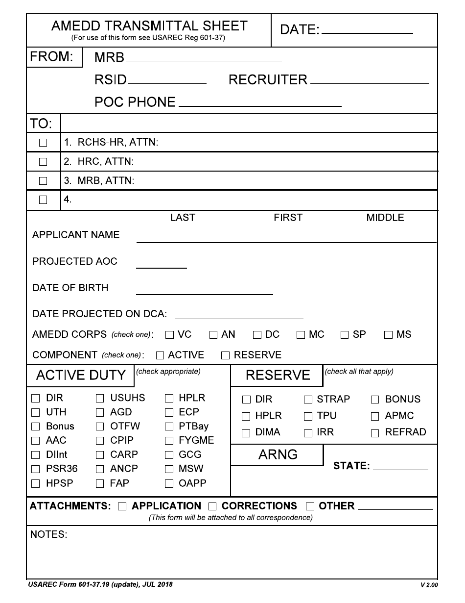 USAREC Form 601-37.19 - Fill Out, Sign Online and Download Fillable PDF ... USAREC Form 601-37.19 - Fill Out, Sign Online and Download Fillable PDF ...