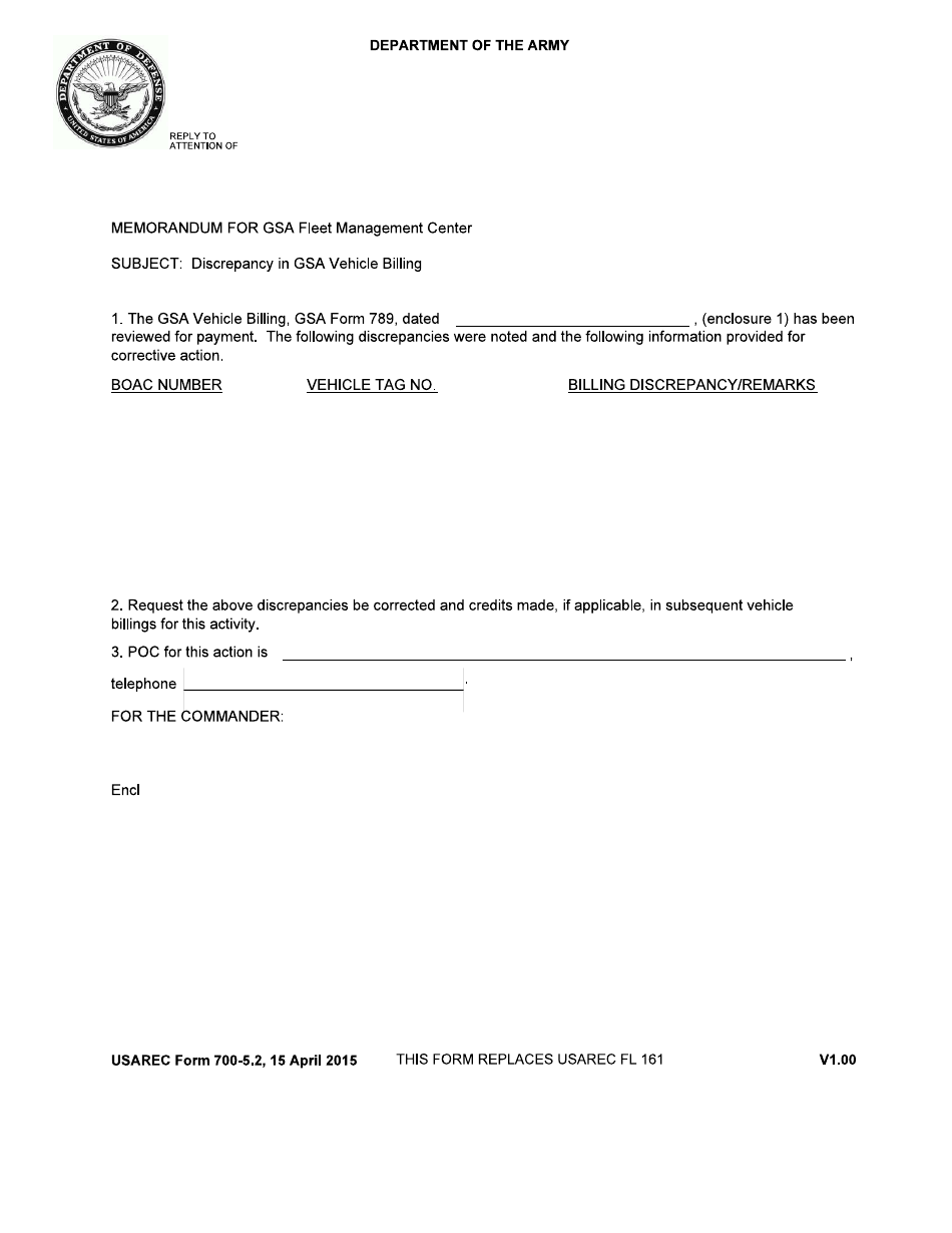 USAREC Form 700-5.2 - Fill Out, Sign Online and Download Fillable PDF ...