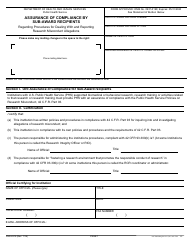 Form HHS-690 Download Fillable PDF or Fill Online Assurance of ...