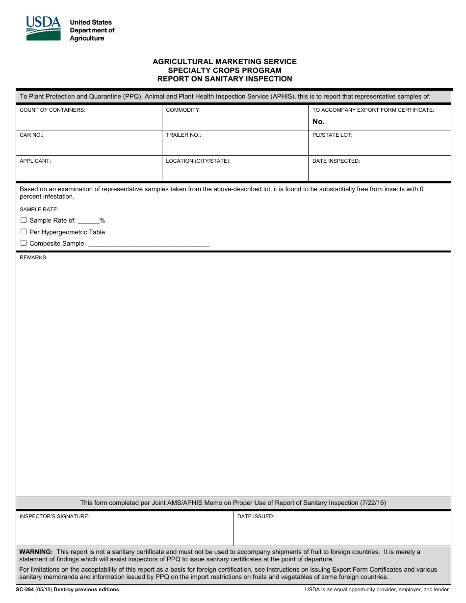 Form SC-294 - Fill Out, Sign Online and Download Fillable PDF ...