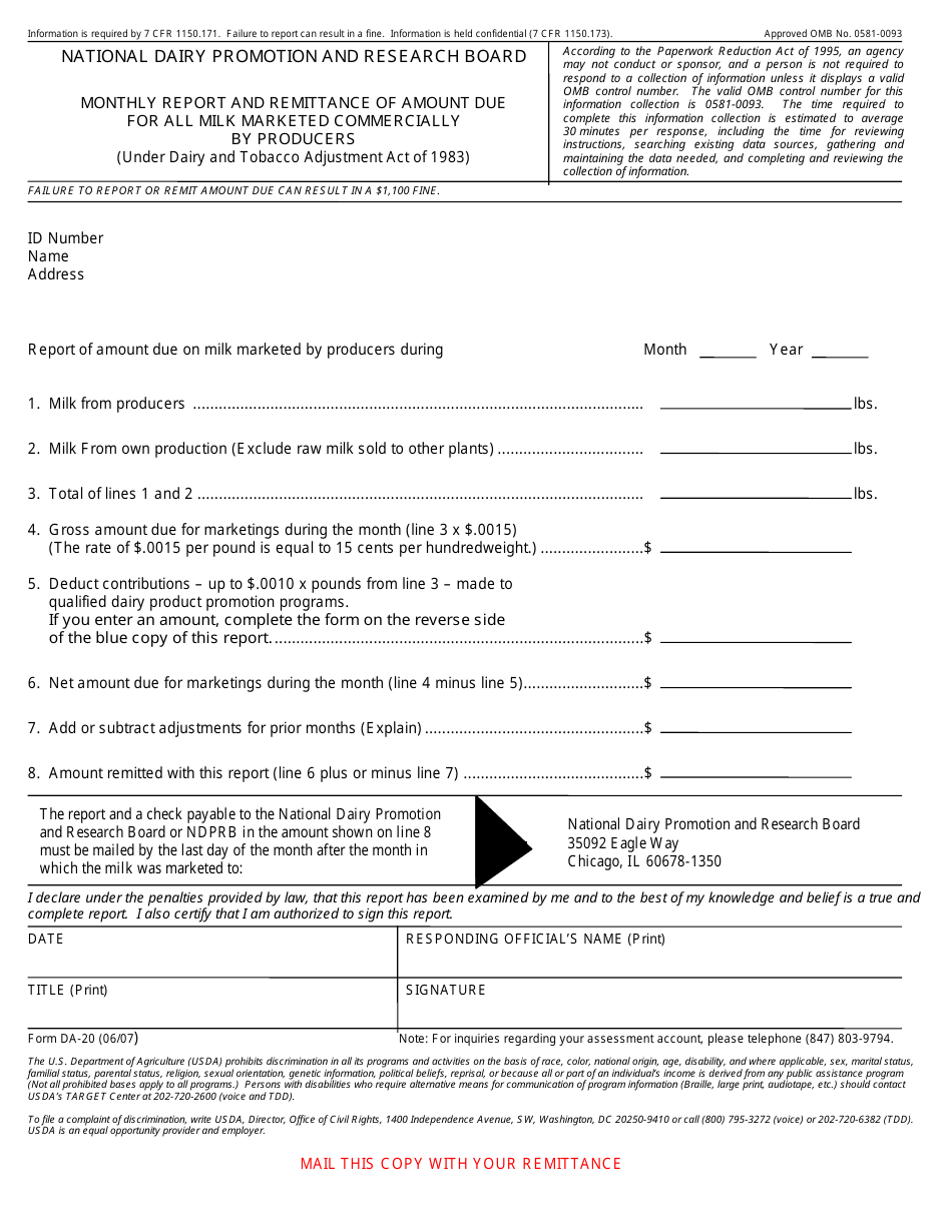 Form DA-20 - Fill Out, Sign Online and Download Printable PDF ...