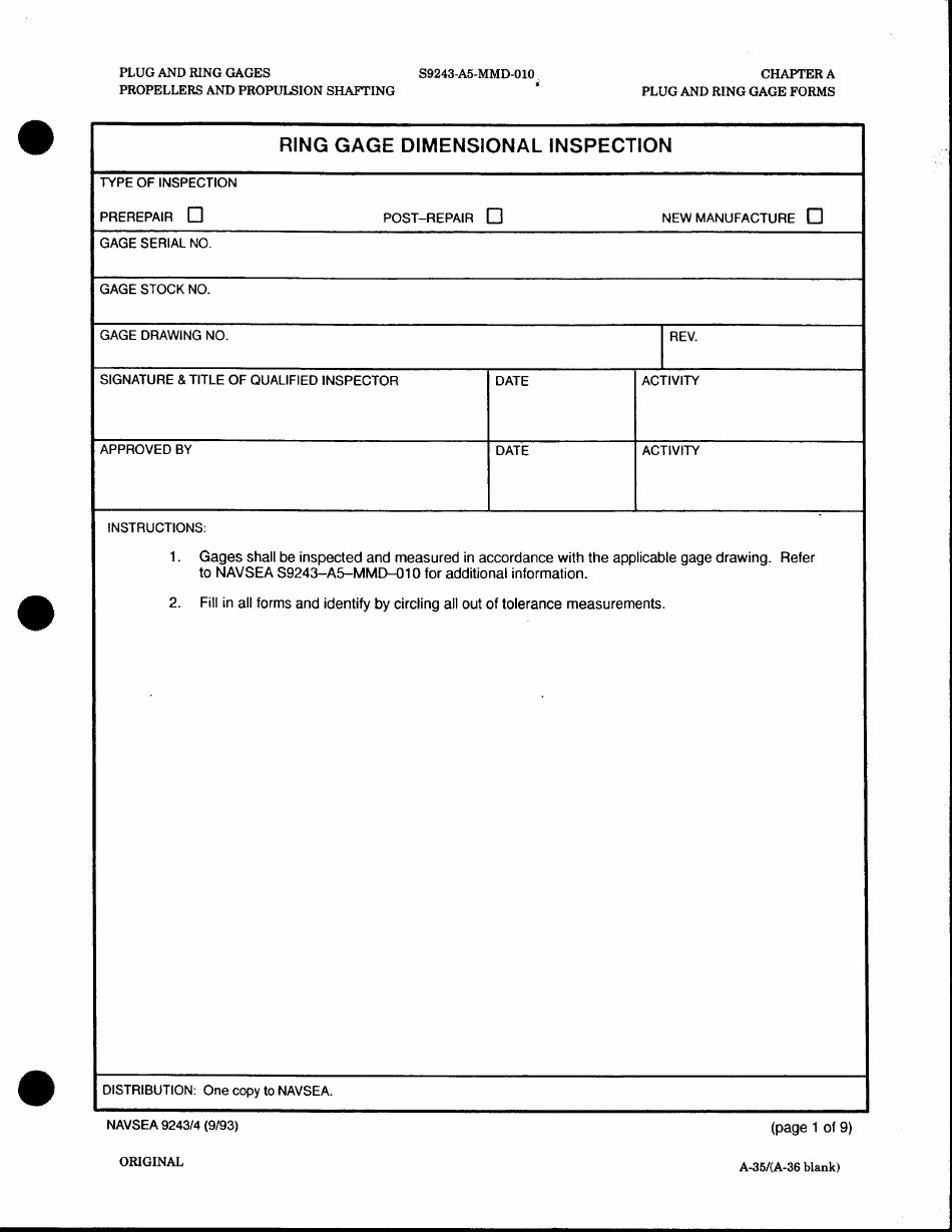 Form NAVSEA9243/4 - Fill Out, Sign Online and Download Printable PDF ...