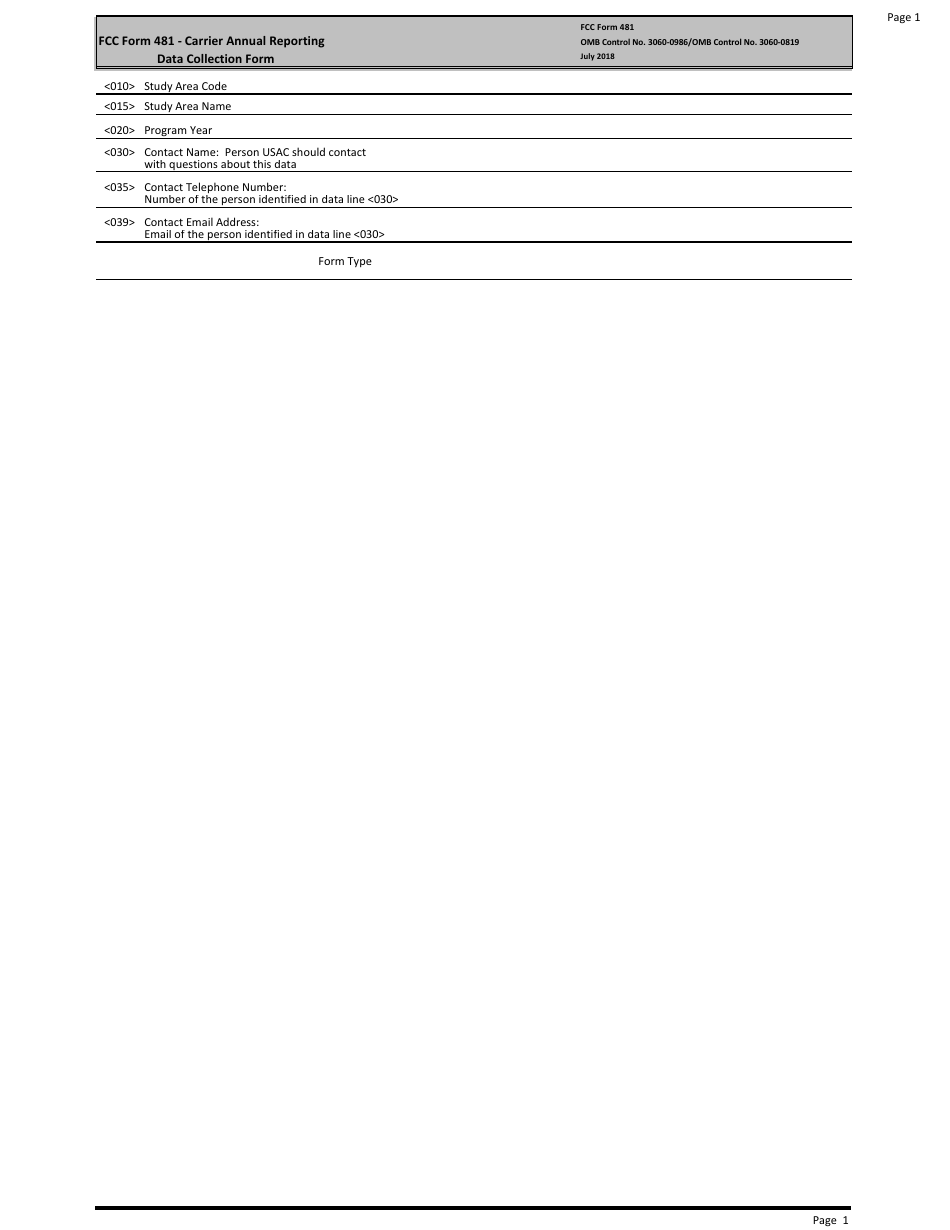 FCC Form 481 - Fill Out, Sign Online and Download Fillable PDF ...