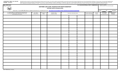 NRC Form 540 Download Fillable PDF or Fill Online Uniform Low-Level ...