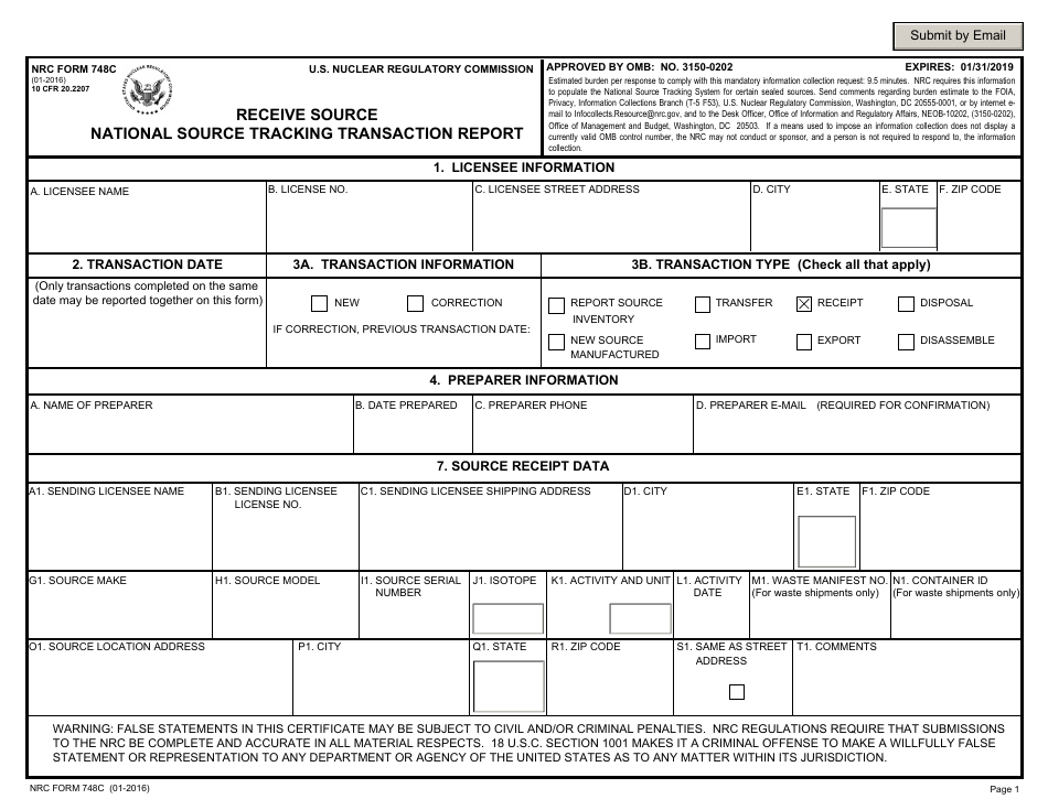 NRC Form 748c - Fill Out, Sign Online and Download Fillable PDF ...