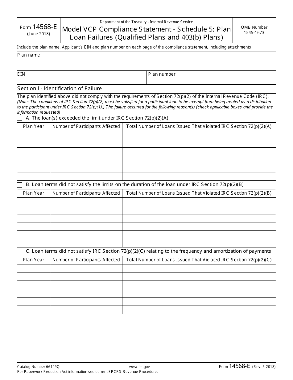 IRS Form 14568-E - Fill Out, Sign Online and Download Fillable PDF ...