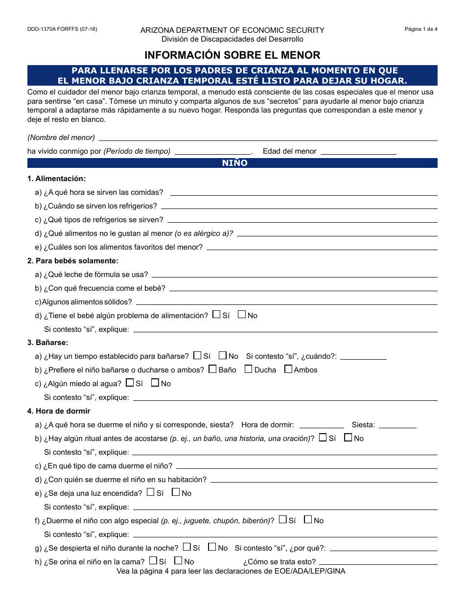 Formulario DDD-1370A FORFFS - Fill Out, Sign Online and Download ... Formulario DDD-1370A FORFFS - Fill Out, Sign Online and Download ...