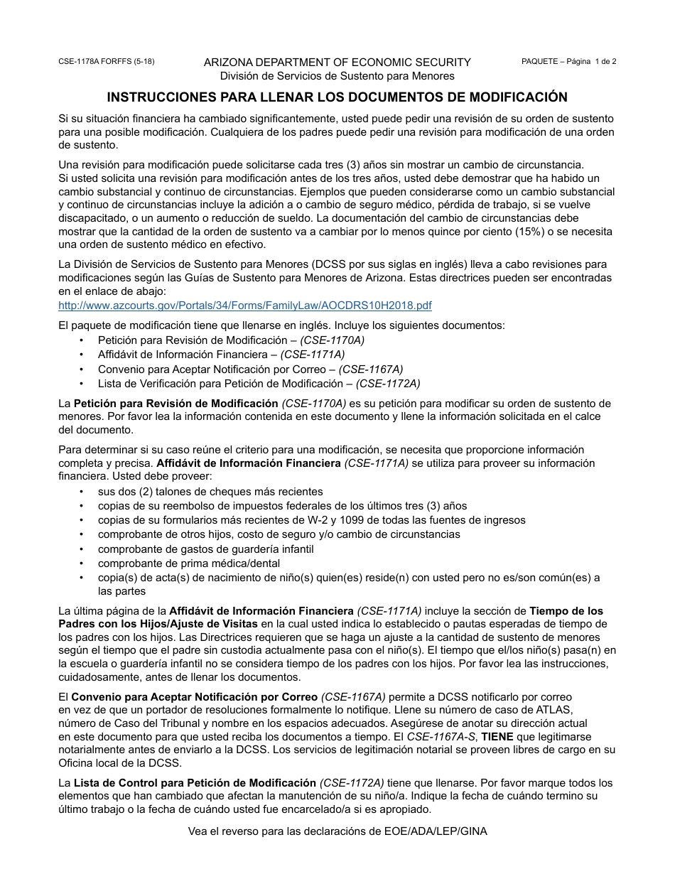 Form CSE-1178A FORFFS - Fill Out, Sign Online and Download Fillable PDF ...