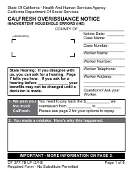Form CF377.7D3 LP Download Fillable PDF or Fill Online CalFresh ...