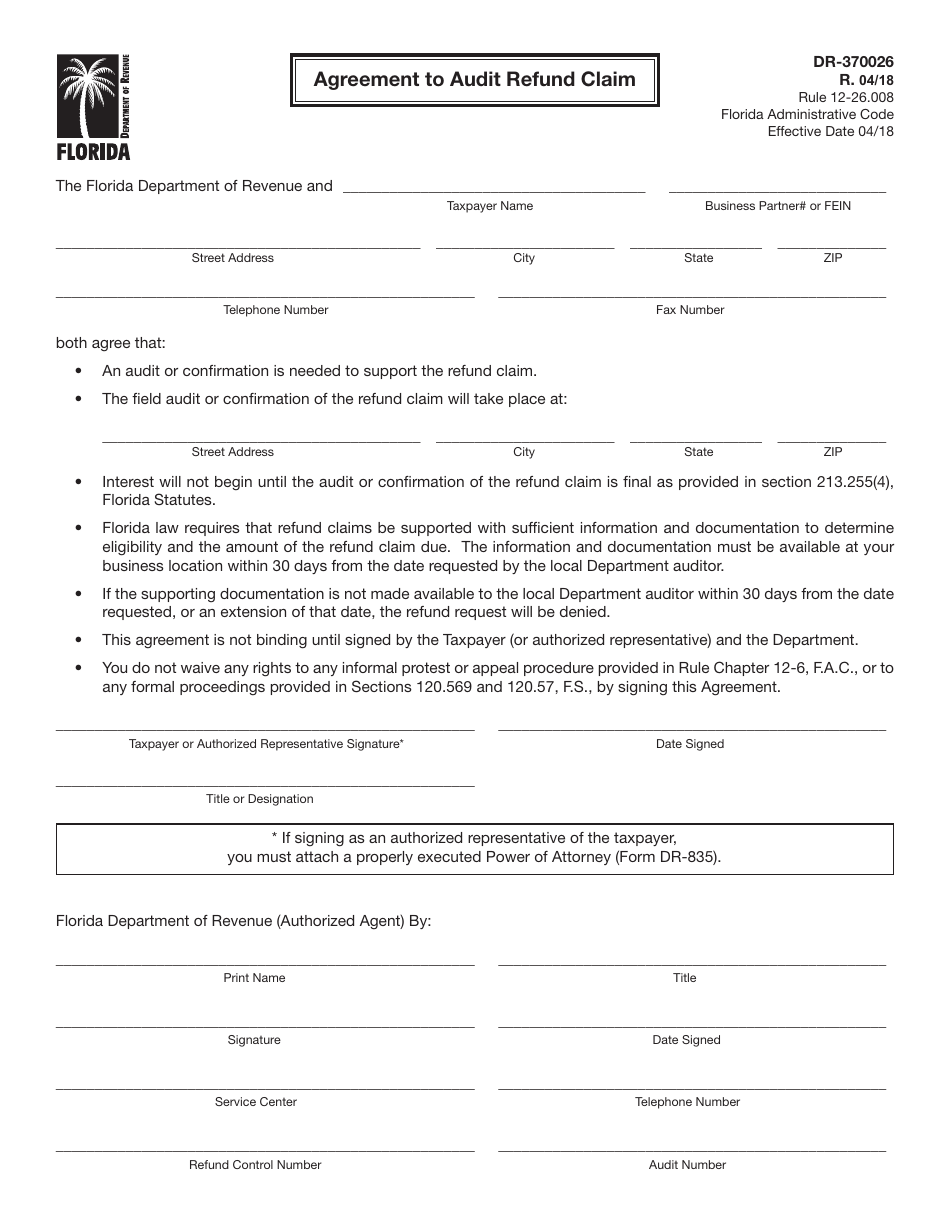 Form DR-370026 - Fill Out, Sign Online and Download Printable PDF ...