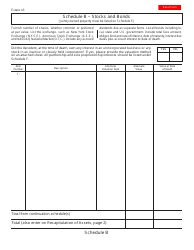 Form REV-1503 Schedule B Download Fillable PDF or Fill Online Stocks ...