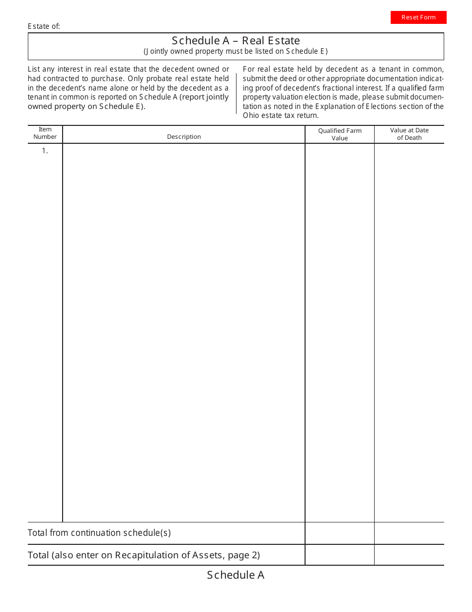 Form ET2 Schedule A - Fill Out, Sign Online and Download Fillable PDF ...