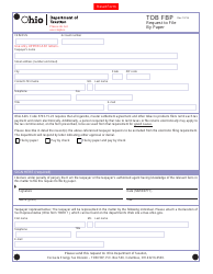 Form TOB FBP Download Fillable PDF or Fill Online Request to File by Paper Ohio | Templateroller
