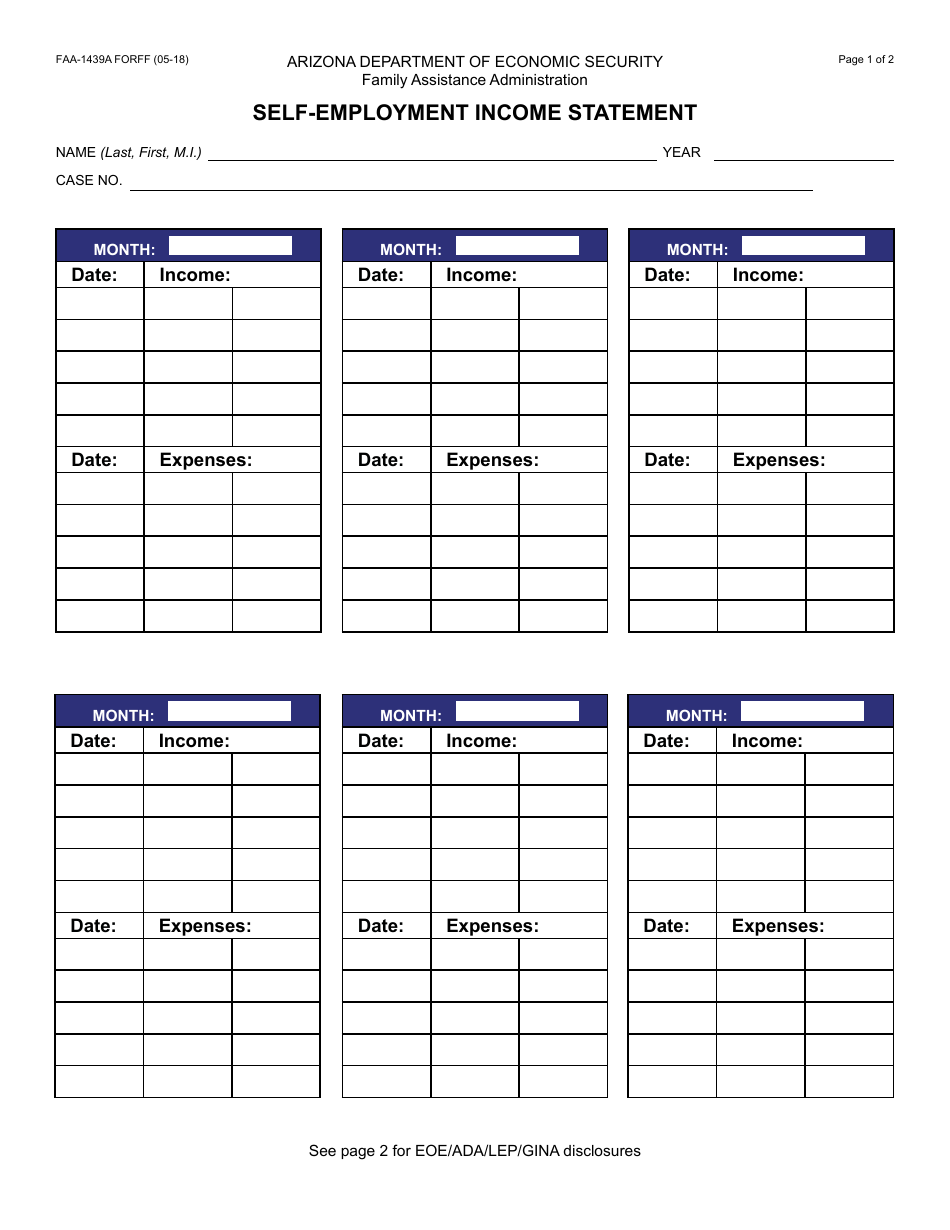 Form FAA-1439A FORFF - Fill Out, Sign Online and Download Fillable PDF ...