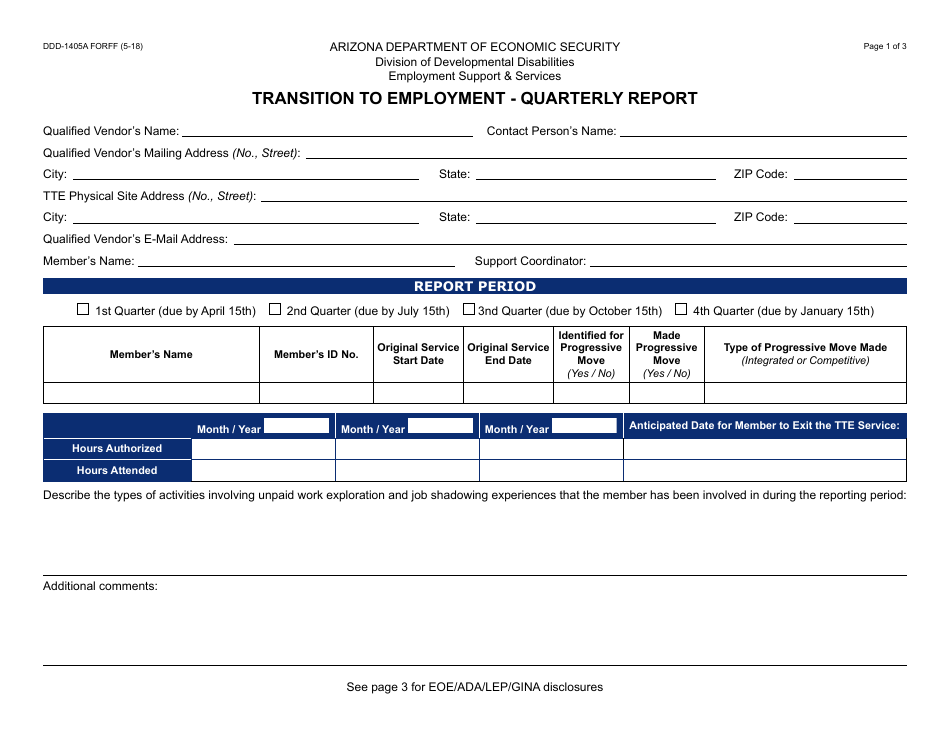 Form DDD-1405A FORFF - Fill Out, Sign Online and Download Fillable PDF ...
