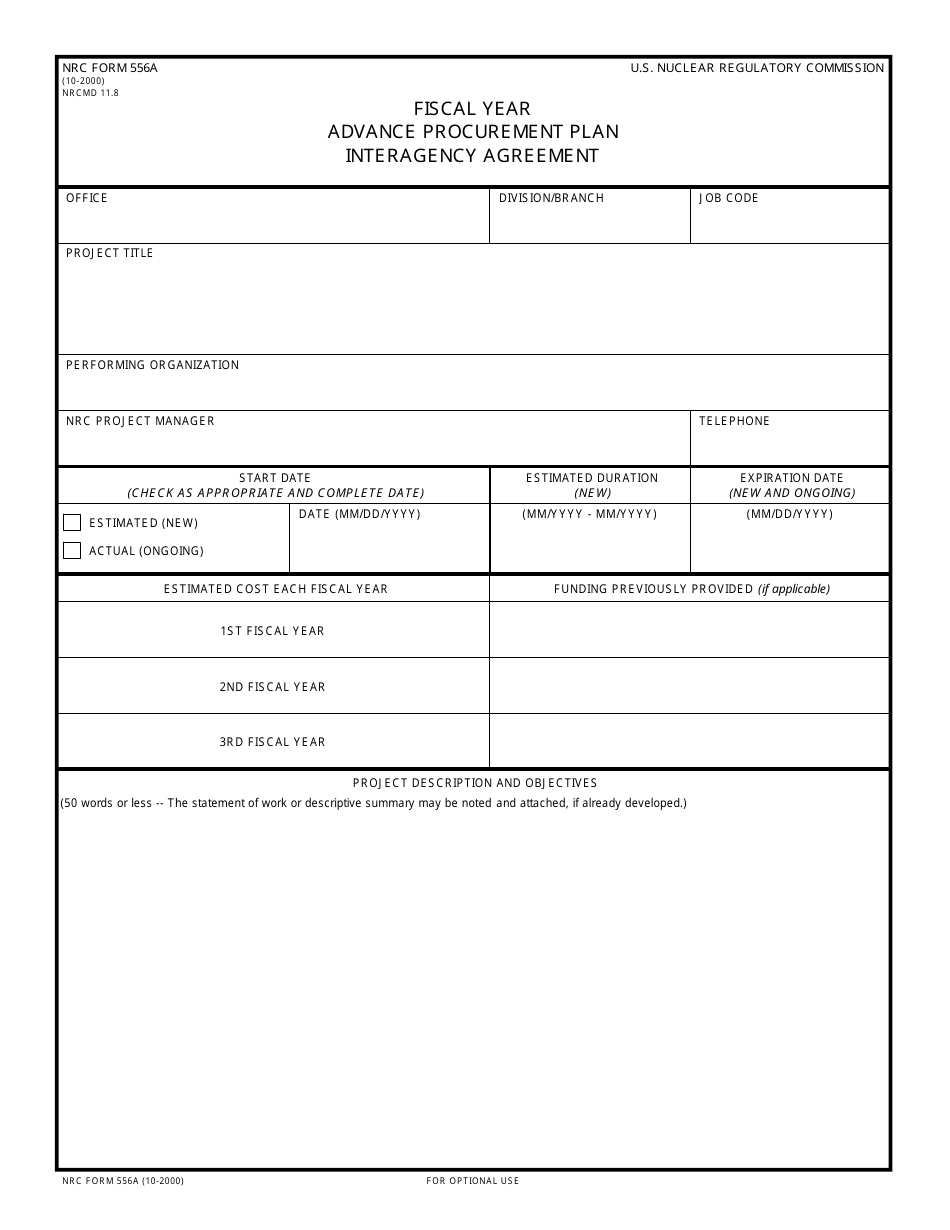 NRC Form 556A - Fill Out, Sign Online and Download Fillable PDF ...