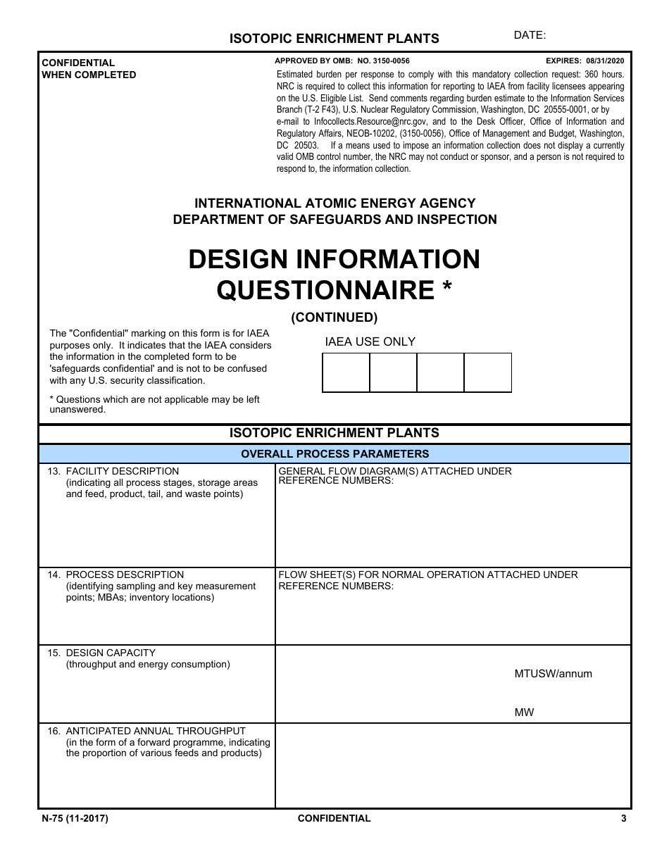 NRC Form N-75 - Fill Out, Sign Online and Download Fillable PDF ...