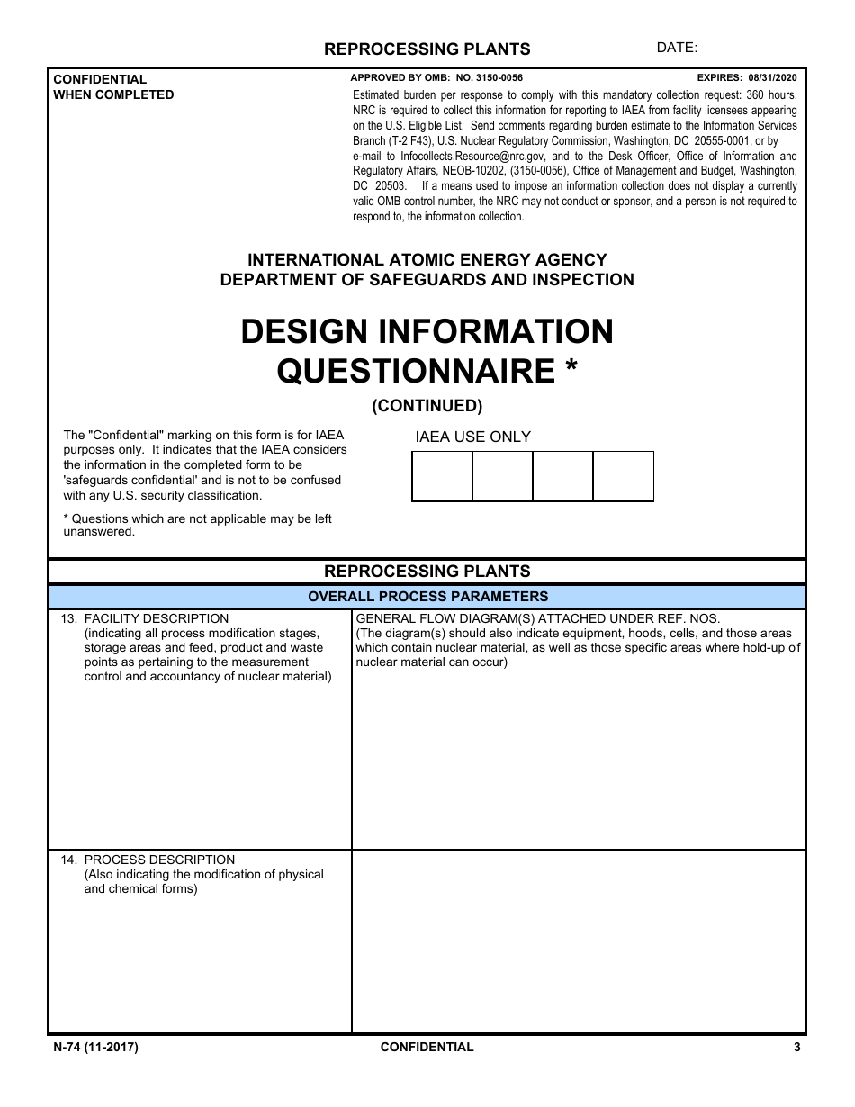 NRC Form N-74 - Fill Out, Sign Online and Download Fillable PDF ...