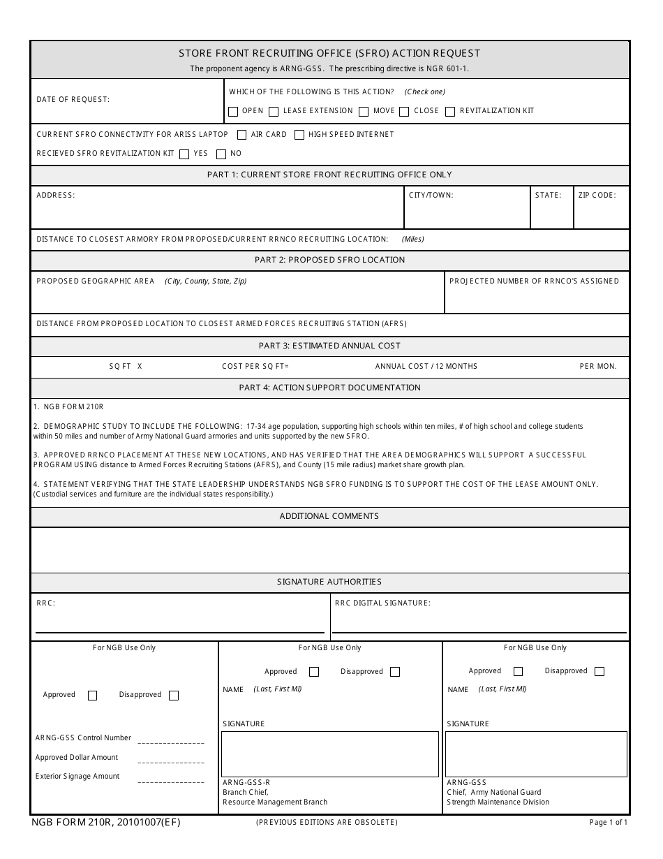 NGB Form 210R - Fill Out, Sign Online and Download Fillable PDF ...