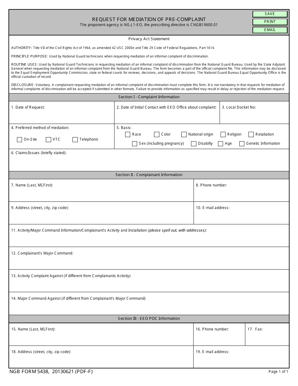 NGB Form 5438 - Fill Out, Sign Online and Download Fillable PDF ...