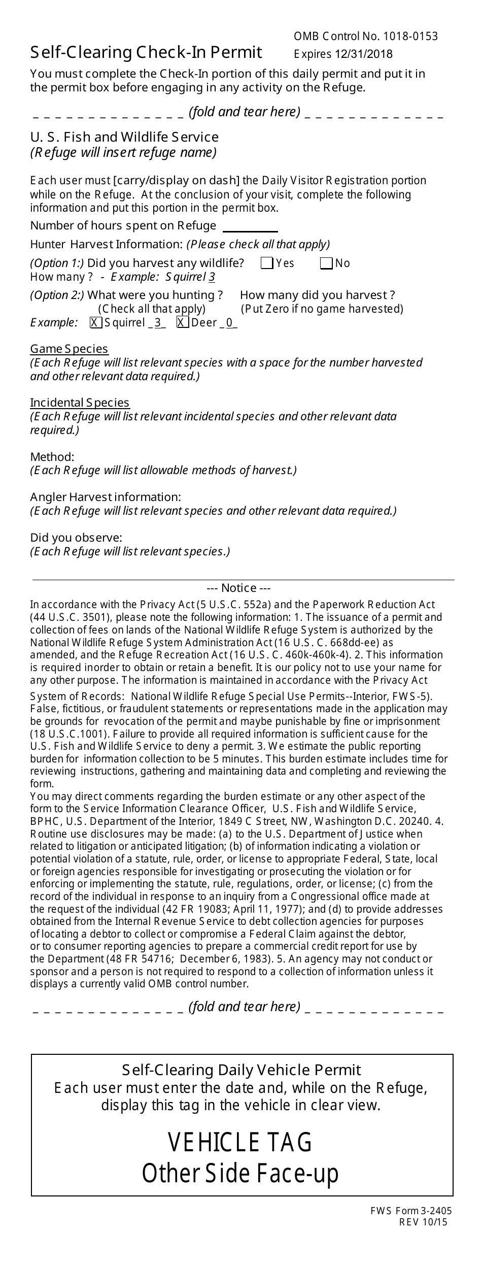 FWS Form 3-2405 - Fill Out, Sign Online and Download Printable PDF ...
