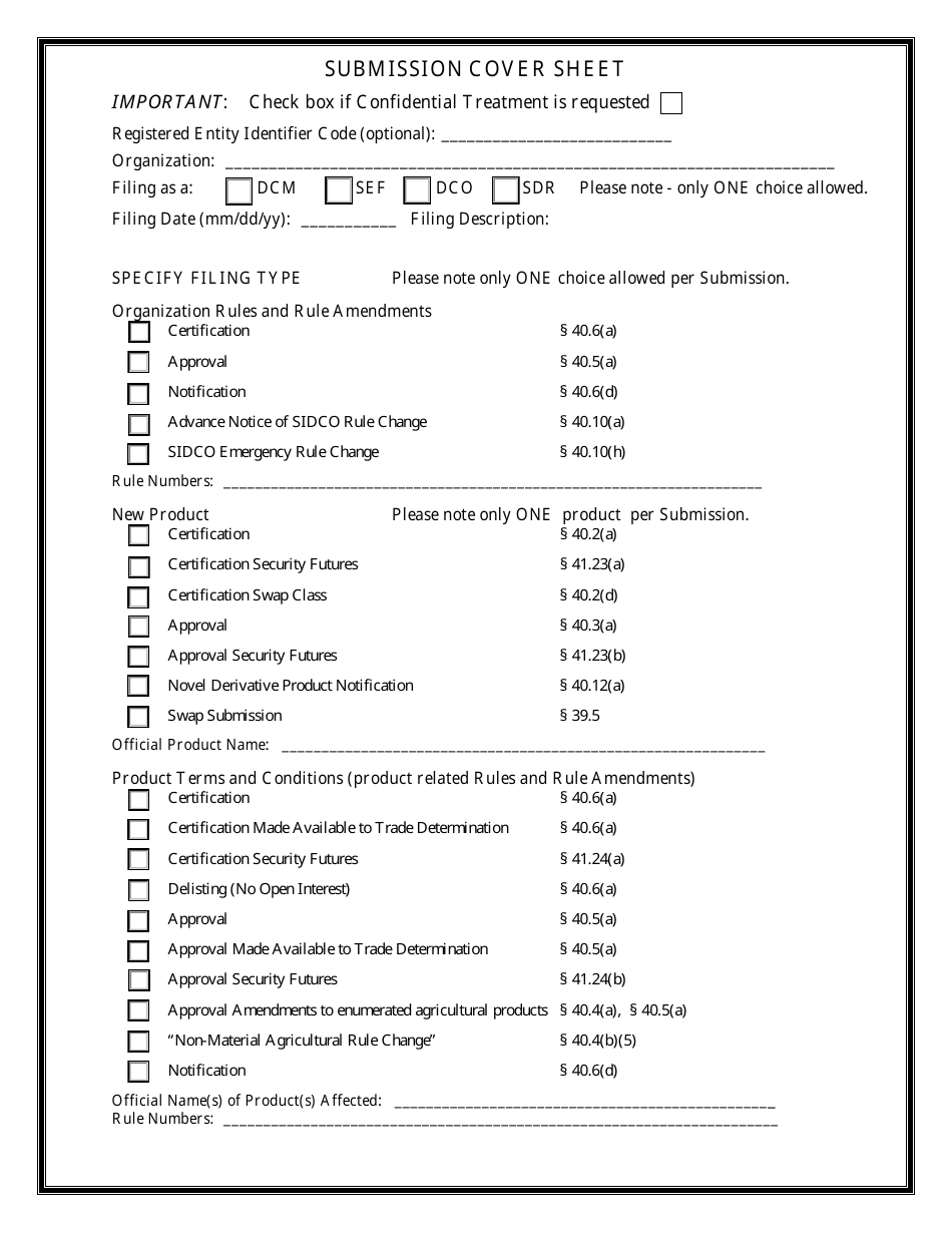 Submission Cover Sheet - Fill Out, Sign Online and Download PDF | Templateroller