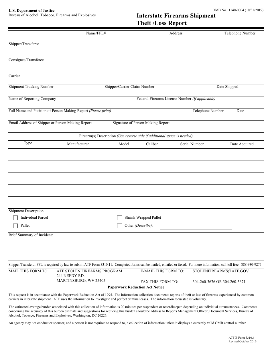 ATF Form 3310.6 - Fill Out, Sign Online and Download Fillable PDF ...