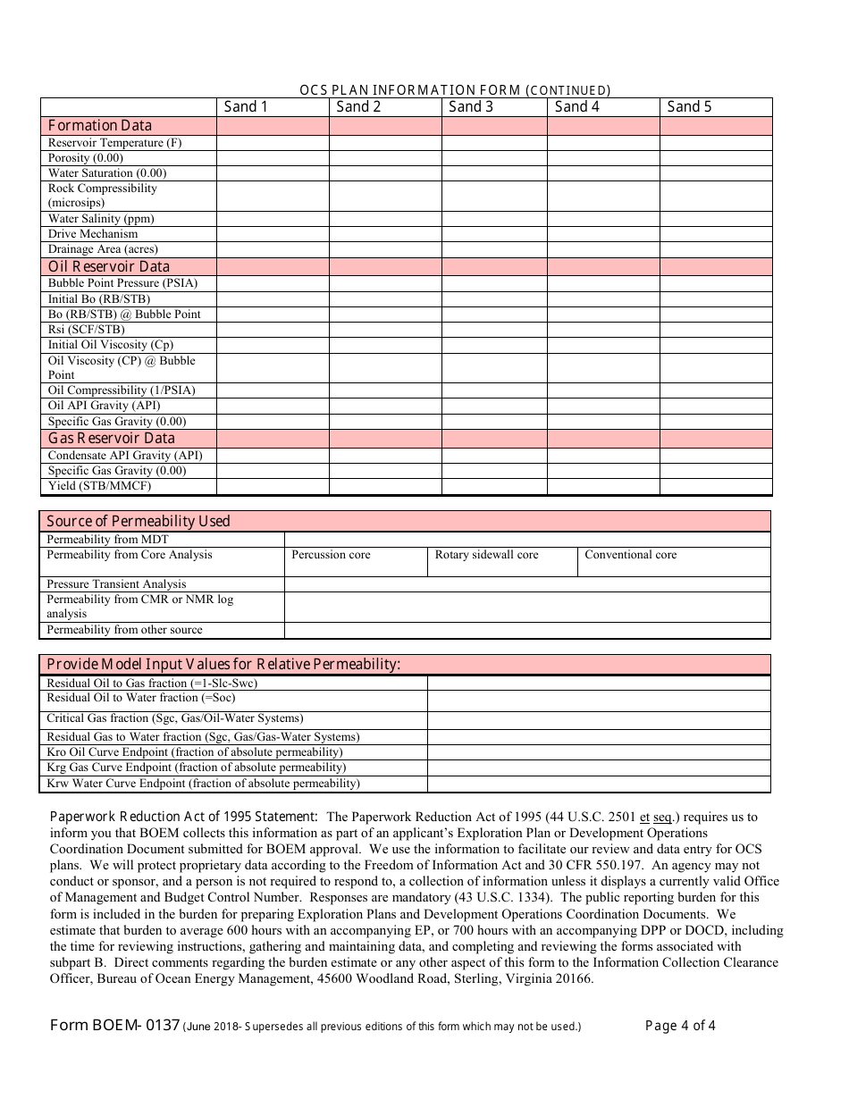 Form BOEM-0137 - Fill Out, Sign Online and Download Fillable PDF ... Form BOEM-0137 - Fill Out, Sign Online and Download Fillable PDF ...