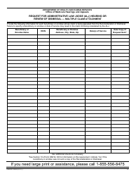 Form OMHA-100A Download Fillable PDF or Fill Online Request for ...