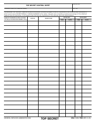 GSA Form 1566 Download Fillable PDF or Fill Online Top Secret Control ...