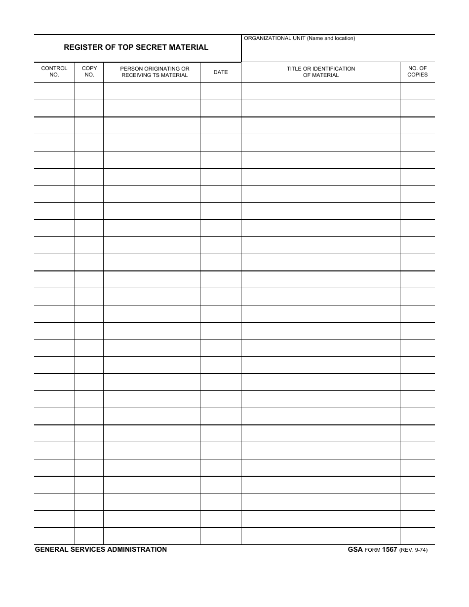 GSA Form 1567 - Fill Out, Sign Online and Download Fillable PDF | Templateroller