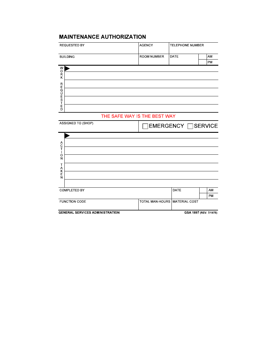 GSA Form 1897 - Fill Out, Sign Online and Download Fillable PDF ...