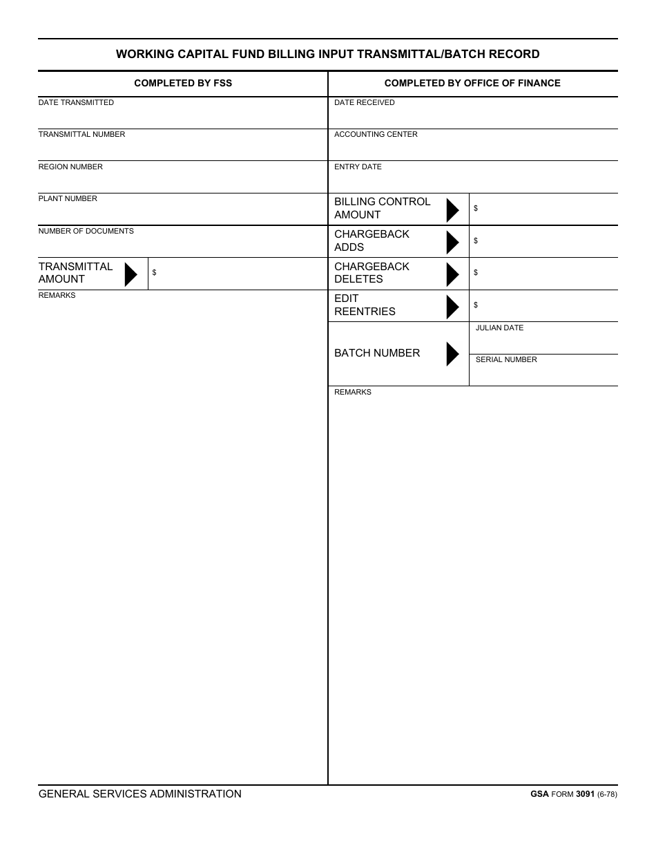 GSA Form 3091 - Fill Out, Sign Online and Download Fillable PDF ...