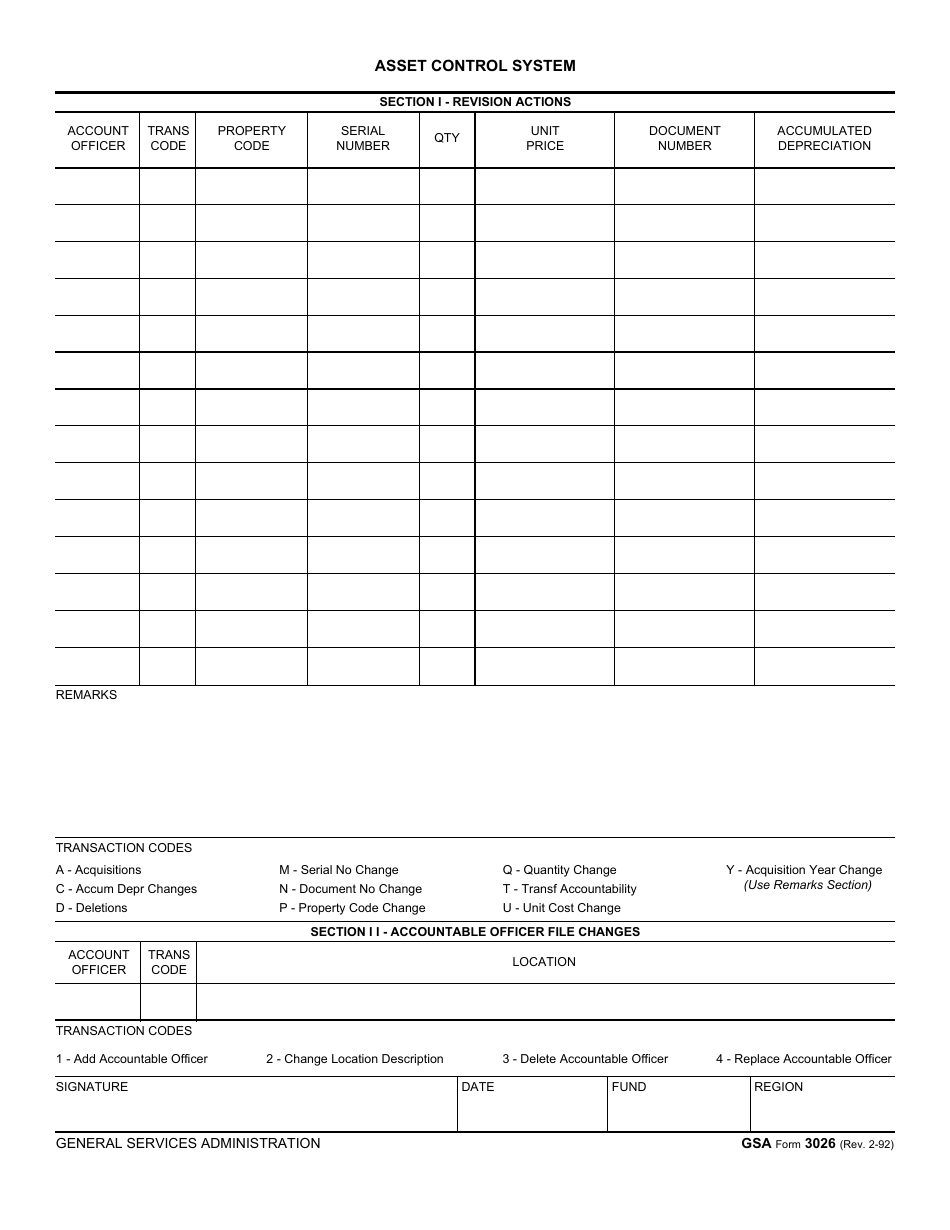 GSA Form 3026 - Fill Out, Sign Online and Download Fillable PDF ... GSA Form 3026 - Fill Out, Sign Online and Download Fillable PDF ...