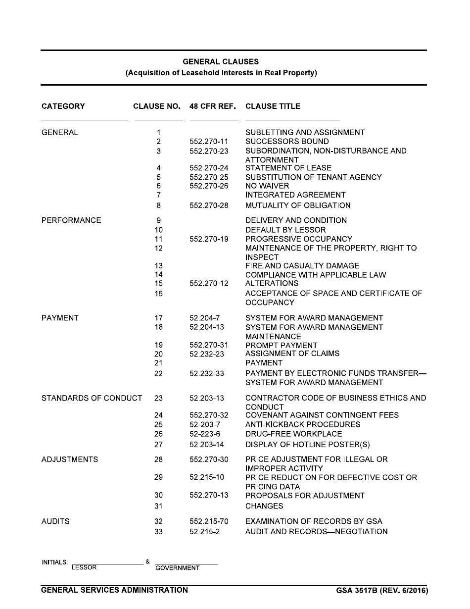 GSA Form 3517B - Fill Out, Sign Online and Download Fillable PDF ...