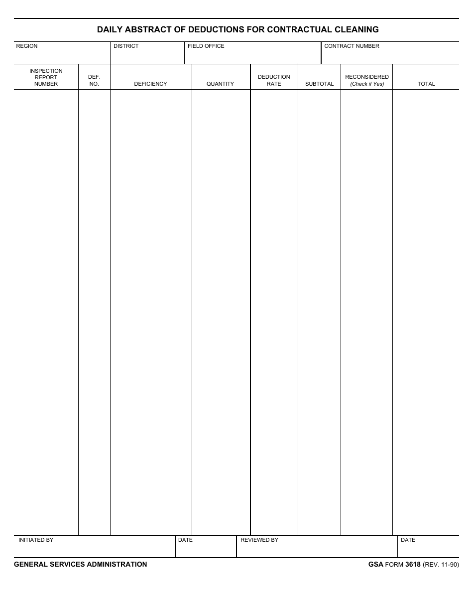 GSA Form 3618 - Fill Out, Sign Online and Download Fillable PDF ...