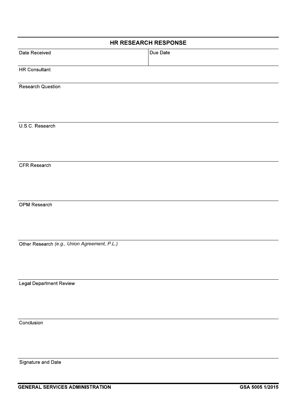 GSA Form 5005 - Fill Out, Sign Online and Download Fillable PDF ...