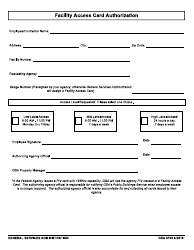 GSA Form 6100 Download Fillable PDF or Fill Online Facility Access Card ...