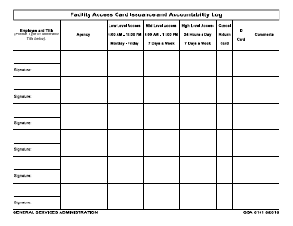 GSA Form 6101 Download Fillable PDF or Fill Online Facility Access Card ...