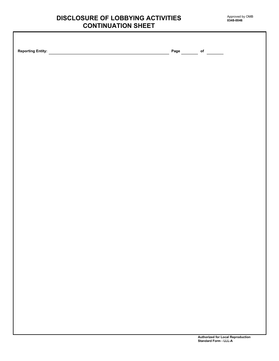 Form SF-LLL-A - Fill Out, Sign Online and Download Fillable PDF ...