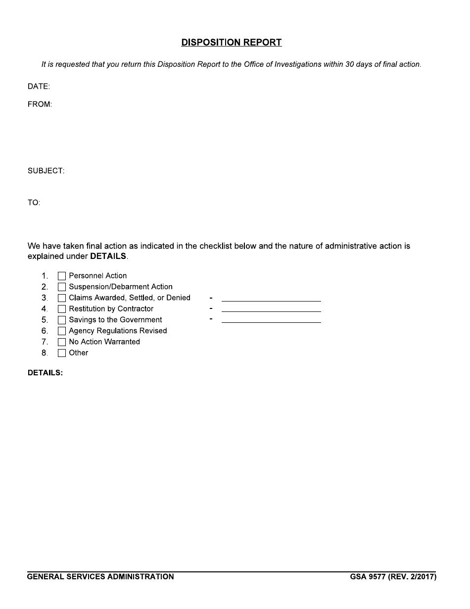 GSA Form 9577 - Fill Out, Sign Online and Download Fillable PDF ...