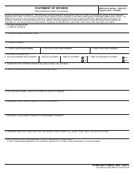 Form SF-94 Download Fillable PDF or Fill Online Statement of Witness ...