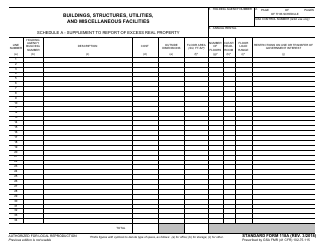 Form SF-118A Schedule A Download Fillable PDF or Fill Online Supplement ...
