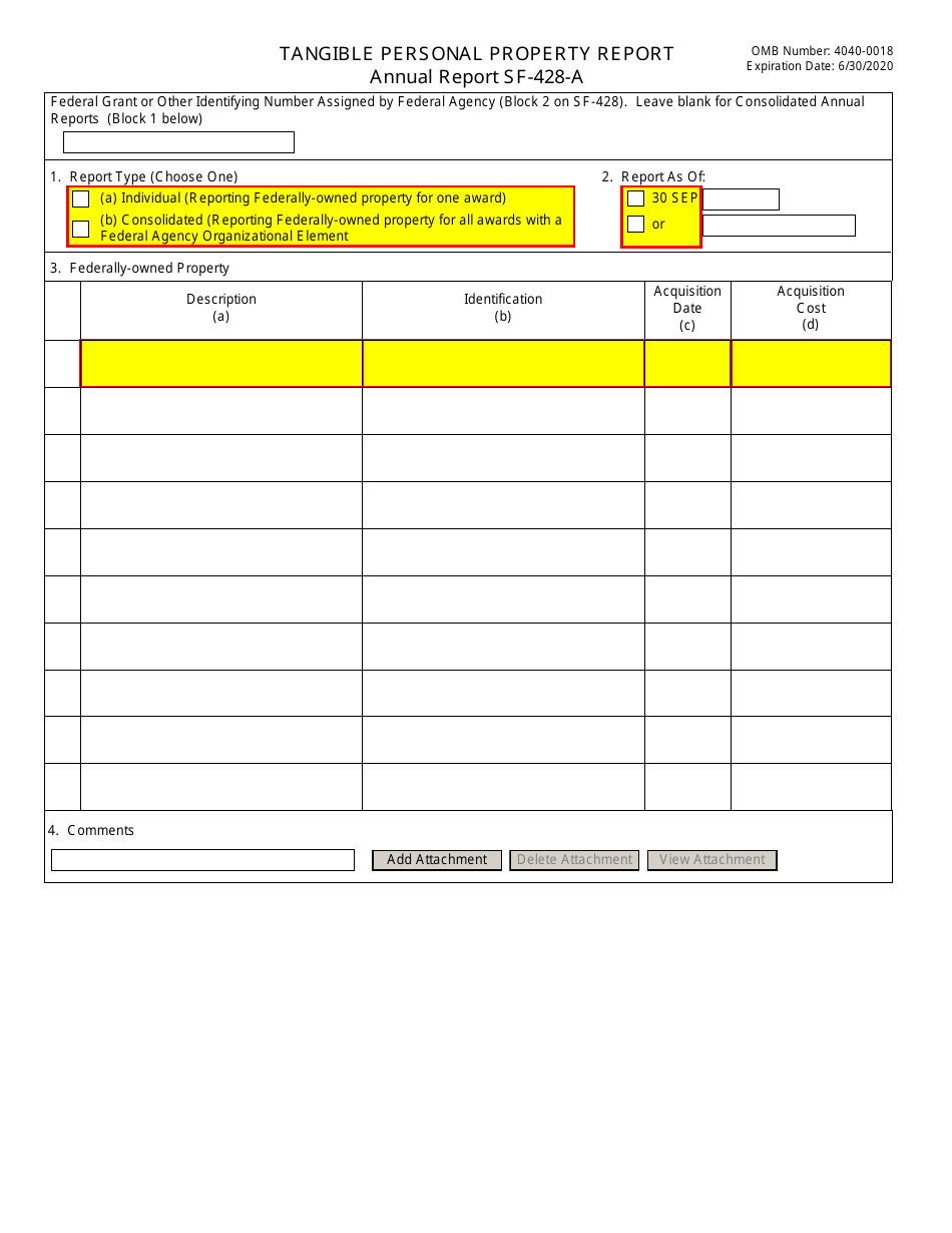 Form SF-428-A - Fill Out, Sign Online and Download Fillable PDF ...