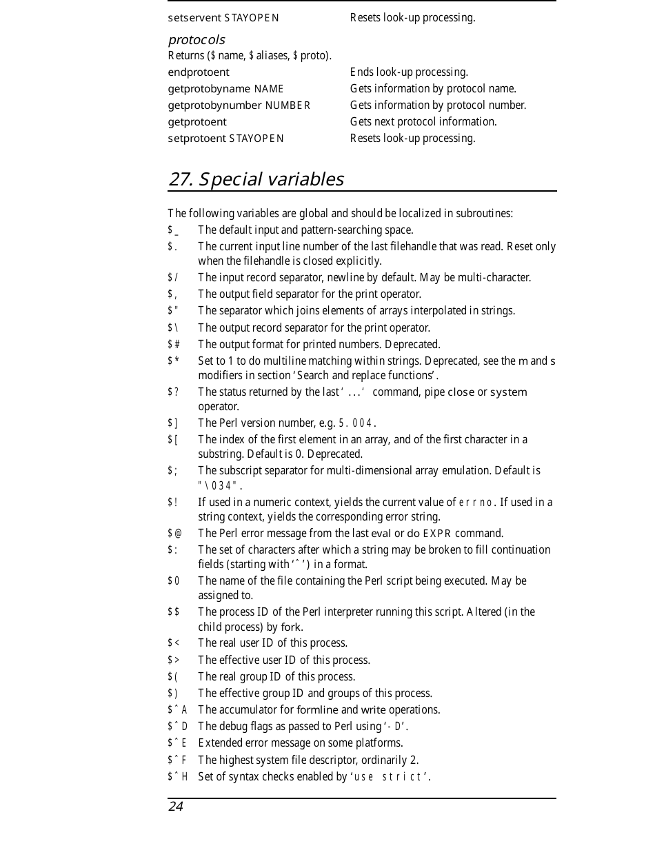 Perl Cheat Sheet - Squirrel Consultancy Download Printable PDF ...