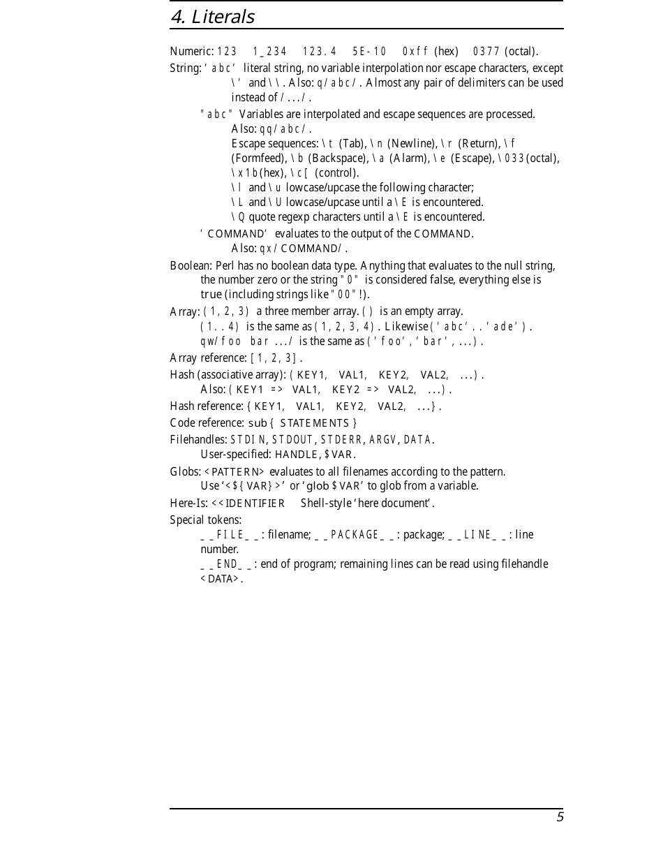 Perl Cheat Sheet - Squirrel Consultancy Download Printable PDF ...