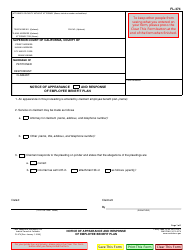 Form FL-374 Download Fillable PDF or Fill Online Notice of Appearance ...