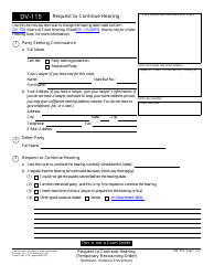 Form DV-115 Download Fillable PDF or Fill Online Request to Continue ...